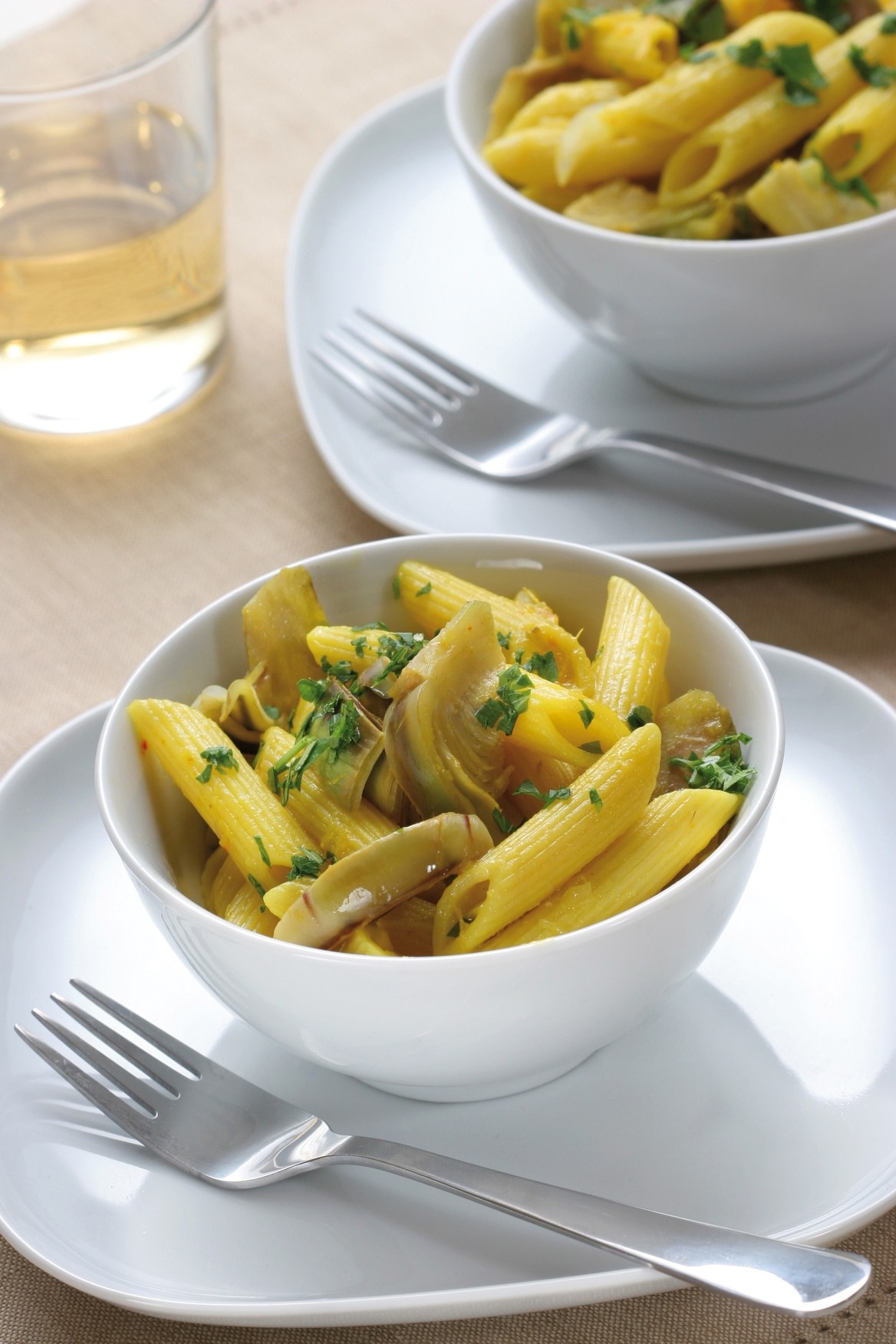 Ricetta Penne vegane con zafferano e carciofi | Agrodolce