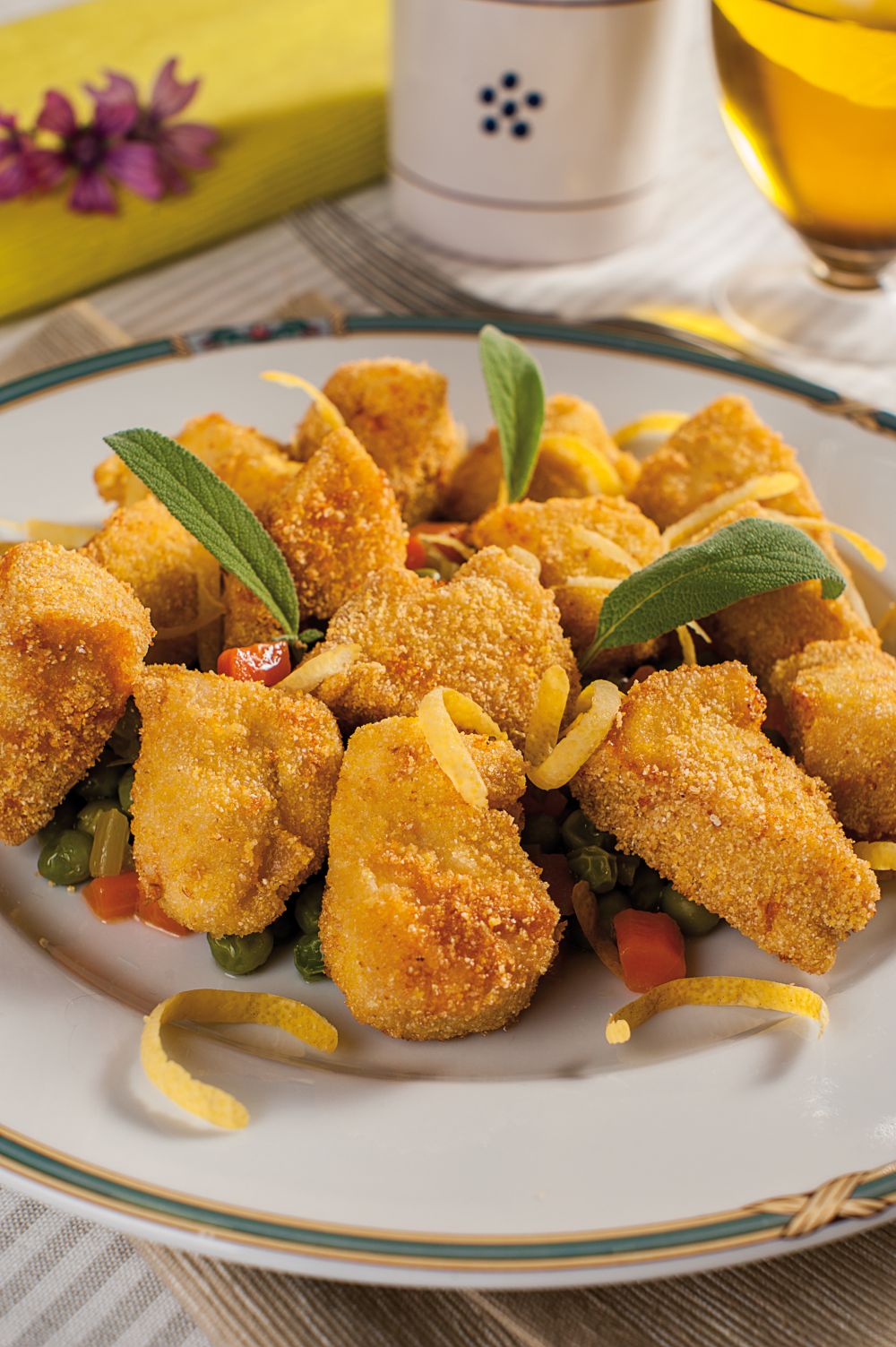 Bocconcini di pollo al mais con piselli e limoni di Amalfi Ricetta ...