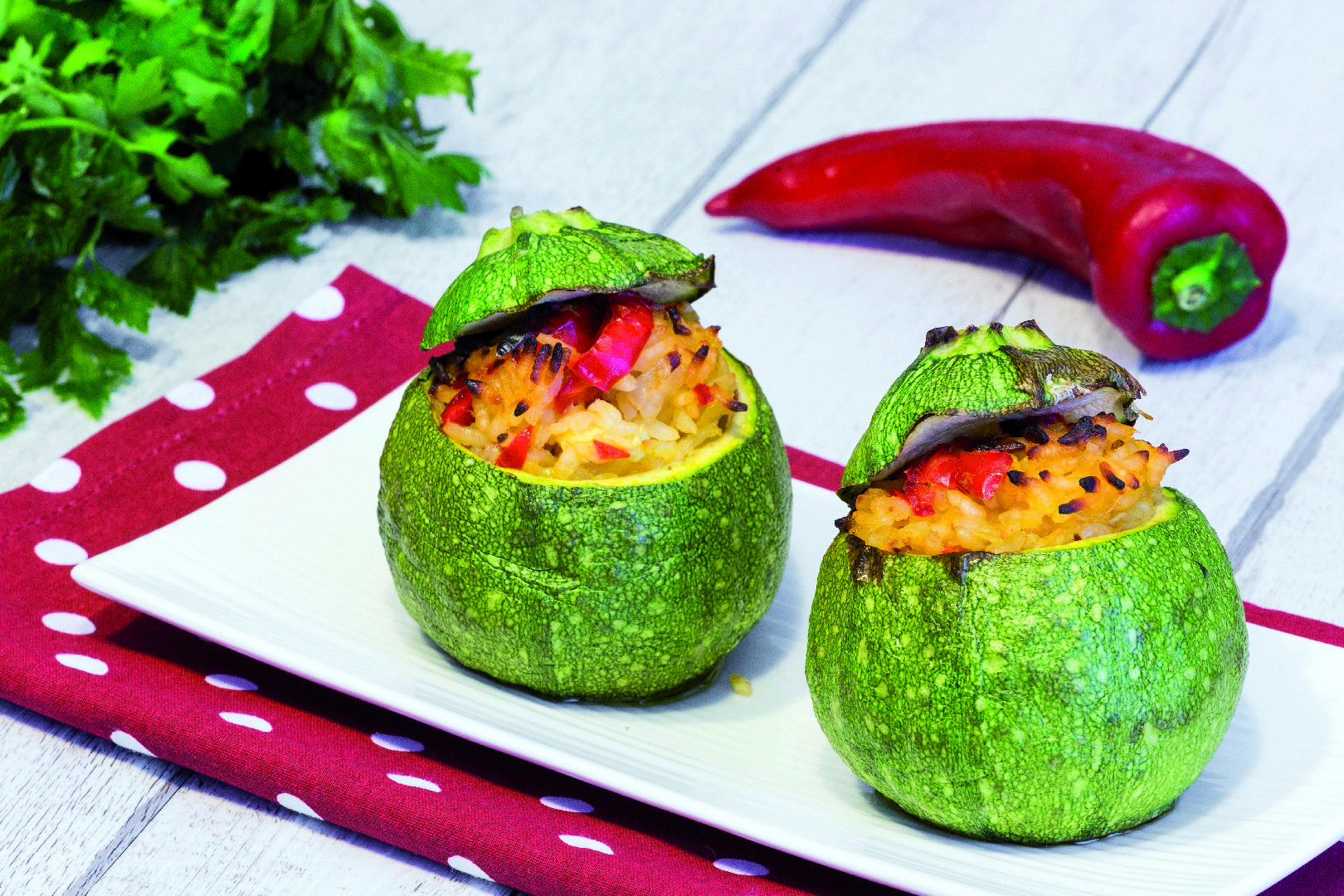 Zucchine tonde ripiene di riso Ricetta- Agrodolce